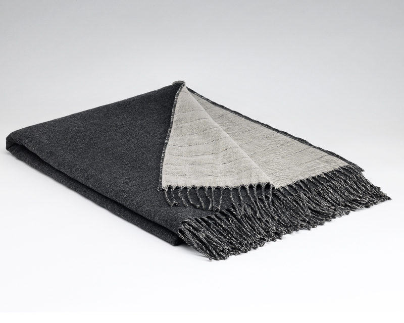 Manta/Throw Irish Lino y Lana Carbón - Marabierto